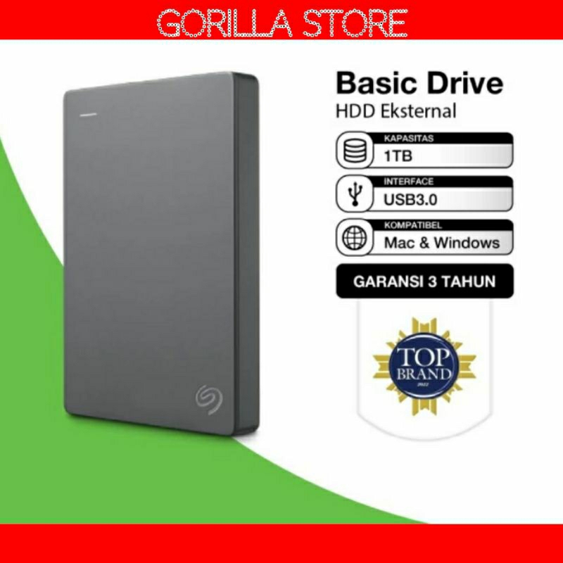 Jual Seagate Basic Portable HDD / Hardisk Eksternal 1TB USB3.0 | Shopee Indonesia