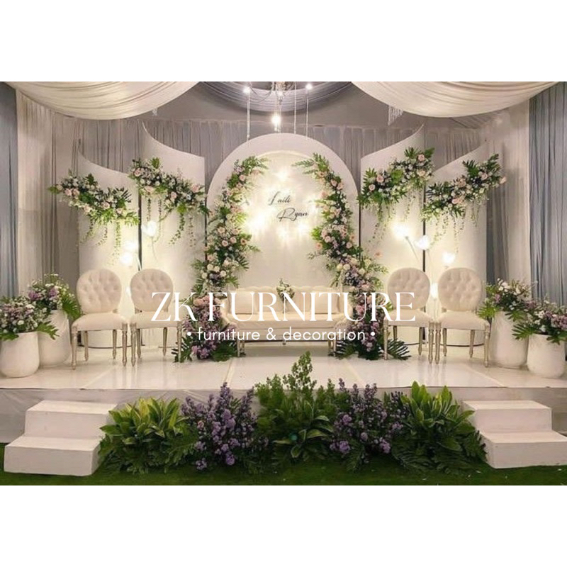 Jual pelaminan backdrop triplek / backdrop pernikahan triplek ...