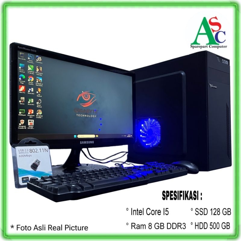 Jual Komputer pc satu set core i5 ram 8gb ssd 128gb hdd 500gb | Shopee ...