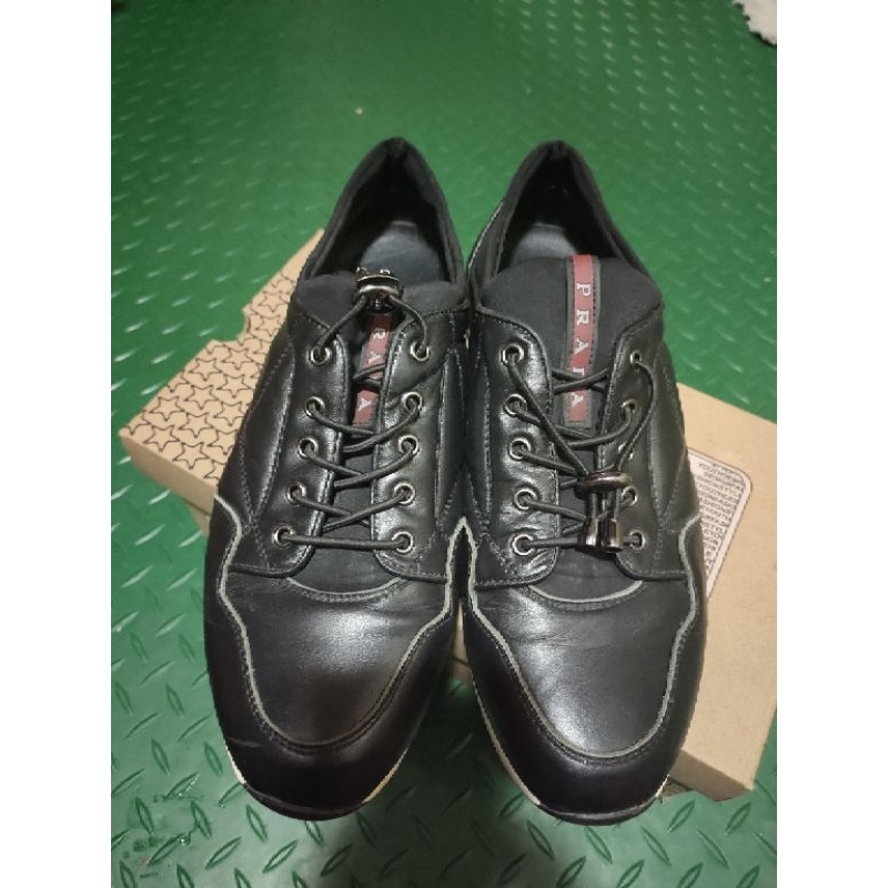 Jual snakers prada sepatu kulit prada hitam | Shopee Indonesia