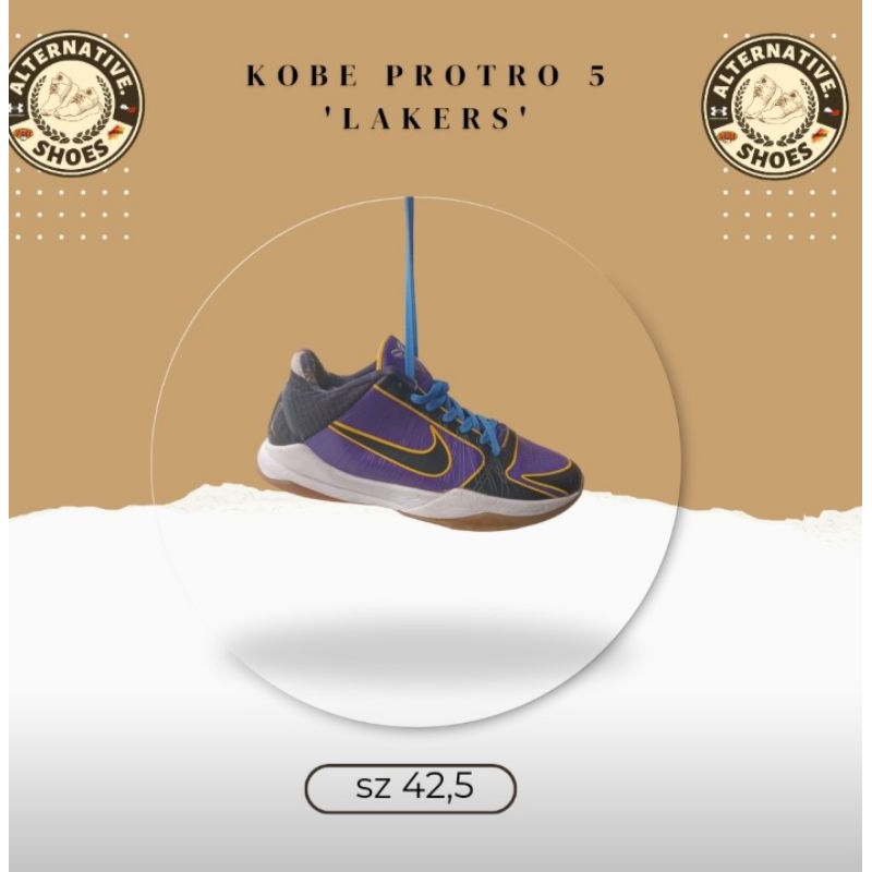 Jual Sepatu basket second | Kobe 5 'lakers' | Shopee Indonesia