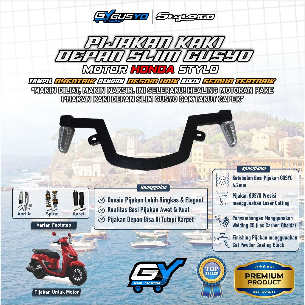 Jual Pijakan kaki Motor / Footstep Motor Honda STYLO ABS CBS 2024 all ...