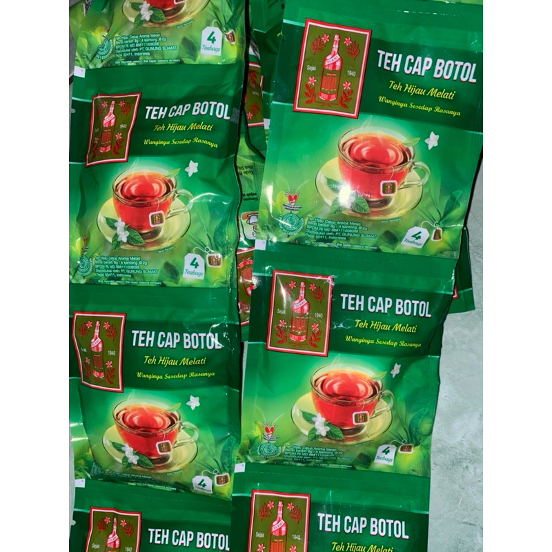 Jual Teh Cap Botol Sachet Renceng isi 10 x 8g (1 bungkus isi 4 teabags ...