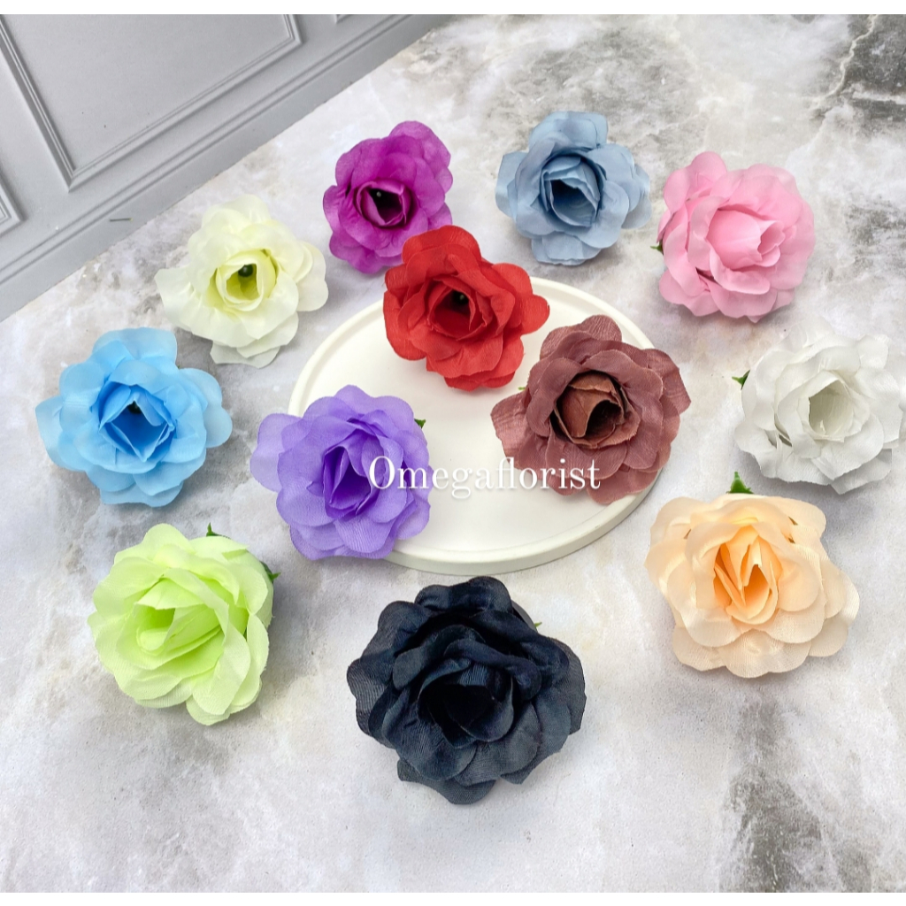 Jual [1 PCS] Kuntuman Mawar Polyn - Kelopak Bunga Mawar dan Tangkai ...