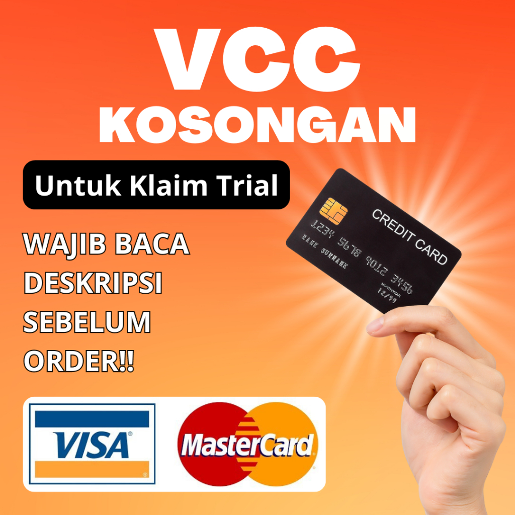 Jual VCC TRIAL | Virtual Card Kosongan| Support Semua Trial | VCN Versaldo | Shopee Indonesia