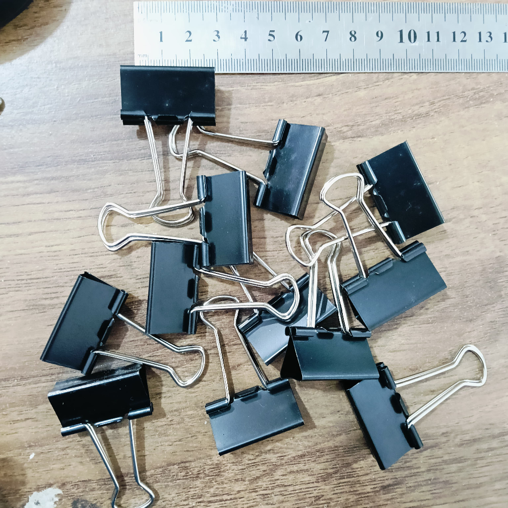 Jual BINDER CLIP 155 1 KOTAK PENGJEPIT KERTAS HITAM 3.2 CM 32MM ...