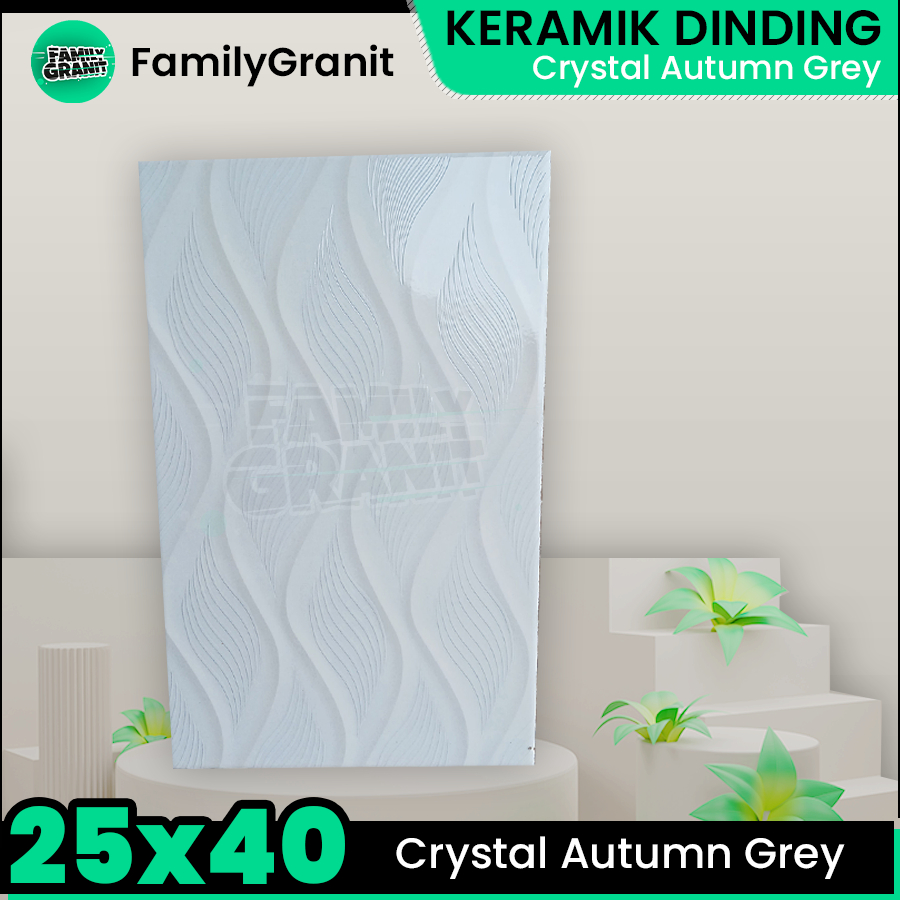 Jual Keramik Dinding 25x40 Crystal Autumn Grey Wall Tile Motif Garis ...