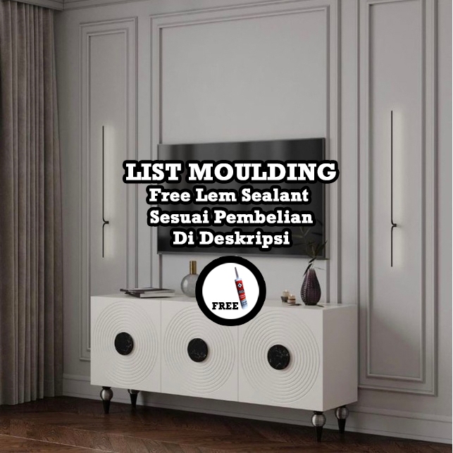 Jual OK Lis Molding PVC 290cm Anti Rayap Dekorasi Tembok Border Profil ...