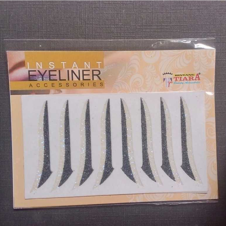 Jual Stiker Eyeliner Glitter Putih Transparan+Hitam Eyeliner instan ...