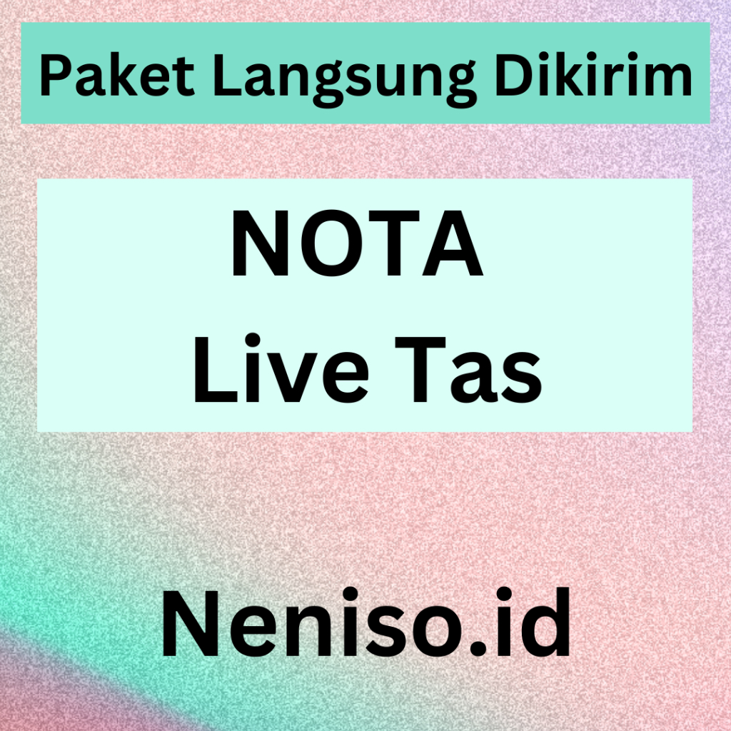 Jual Nota Live Tas Neniso Wajib CO Sesuai Kode | Shopee Indonesia