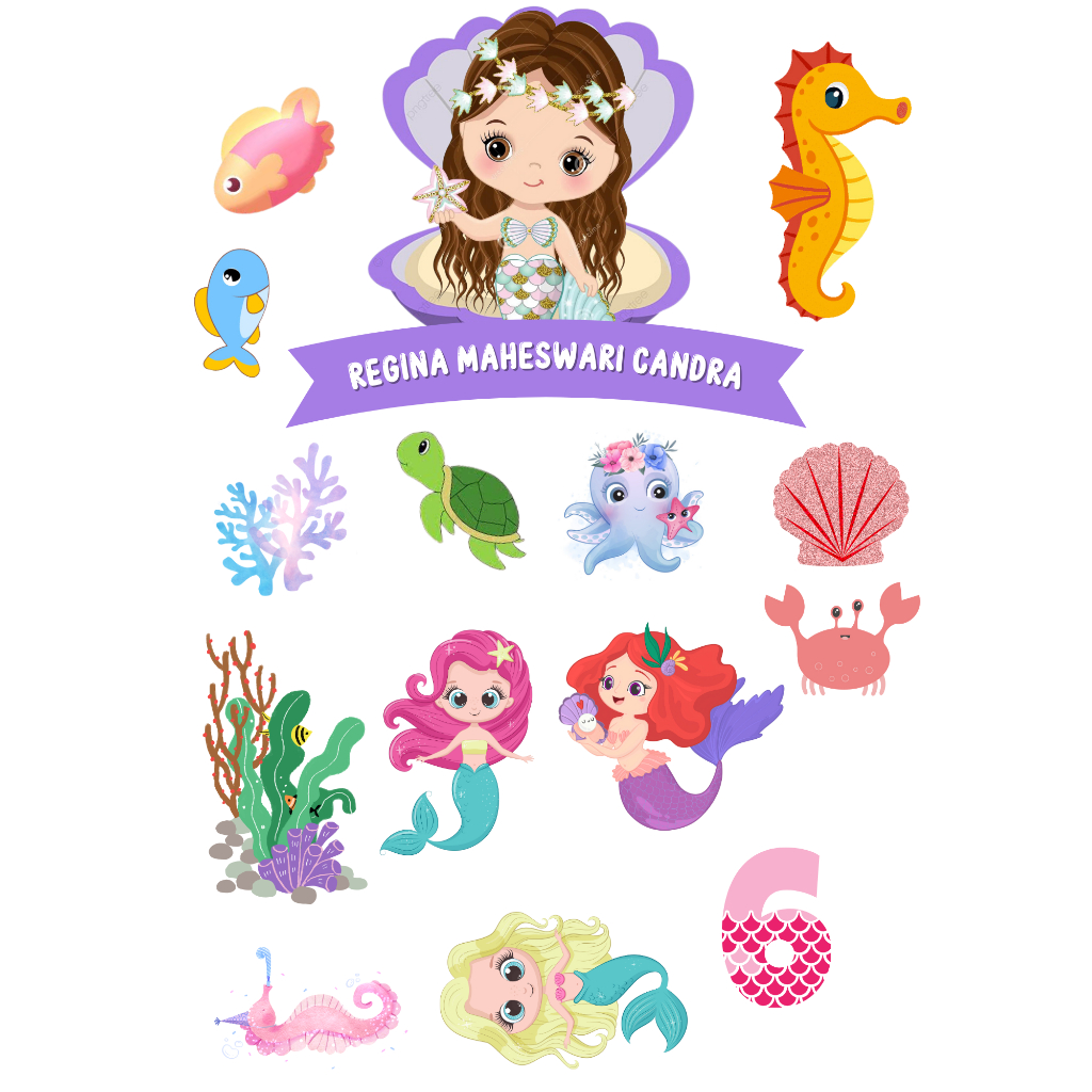 Jual Topper Kue Ulang Tahun Anak Tema Little Mermaid | Shopee Indonesia
