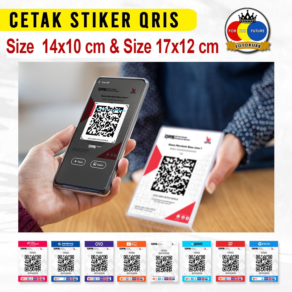 Jual Cetak Stiker QRIS All Payment Terlaminasi Glossy | Shopee Indonesia