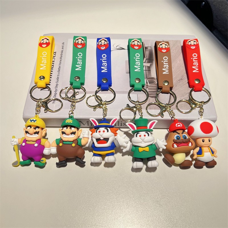Jual *RS* Keychains karakter Gantungan karakter Super Mario lucu Mario ...