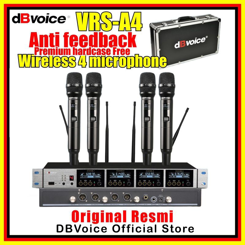 Jual Mic wireless Dbvoice VRS A4 Anti feedback Original 8 preset EQ UHF ...
