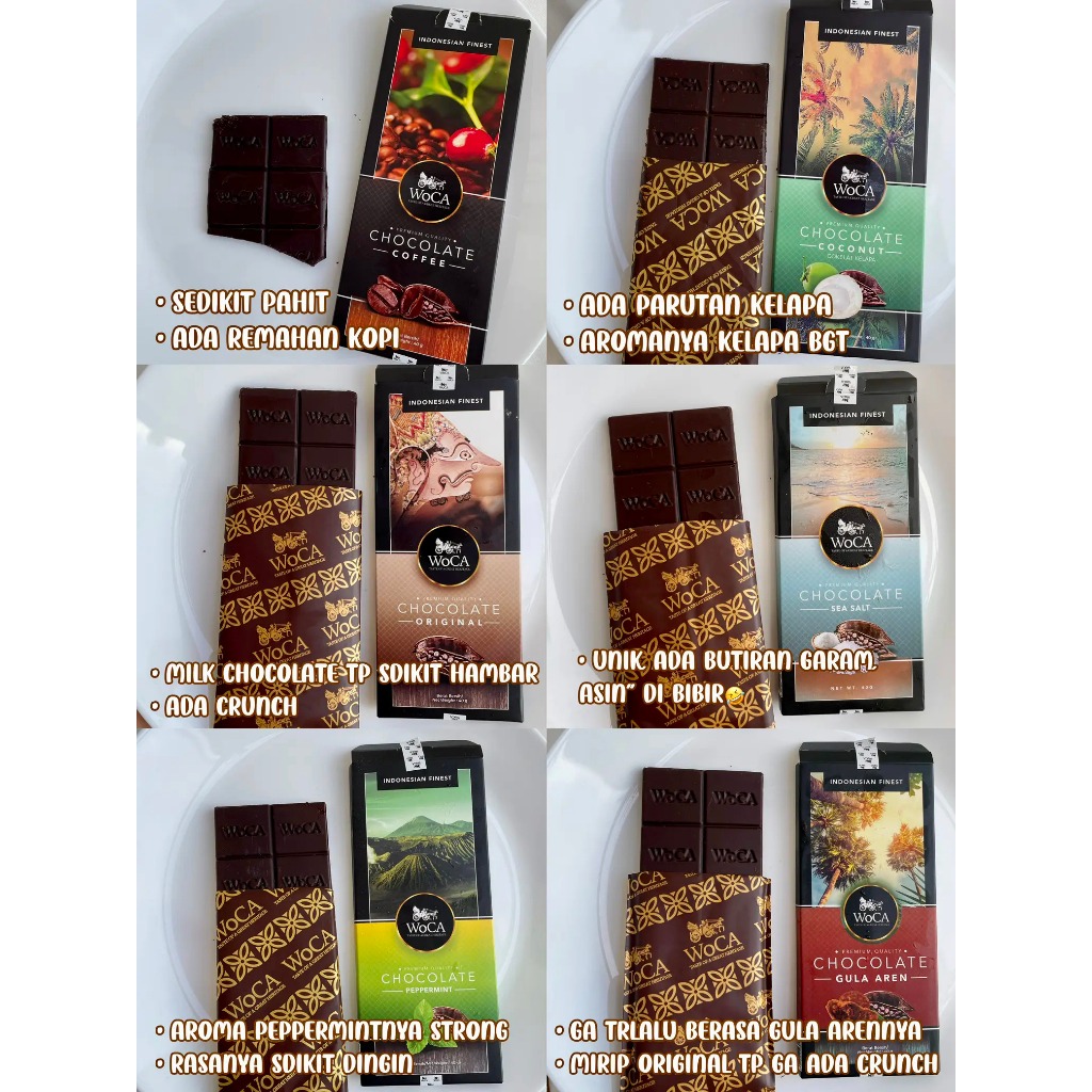 Jual Camilan Coklat / Chocolate Woca Indonesia 90 Gr Original, Sea Salt ...