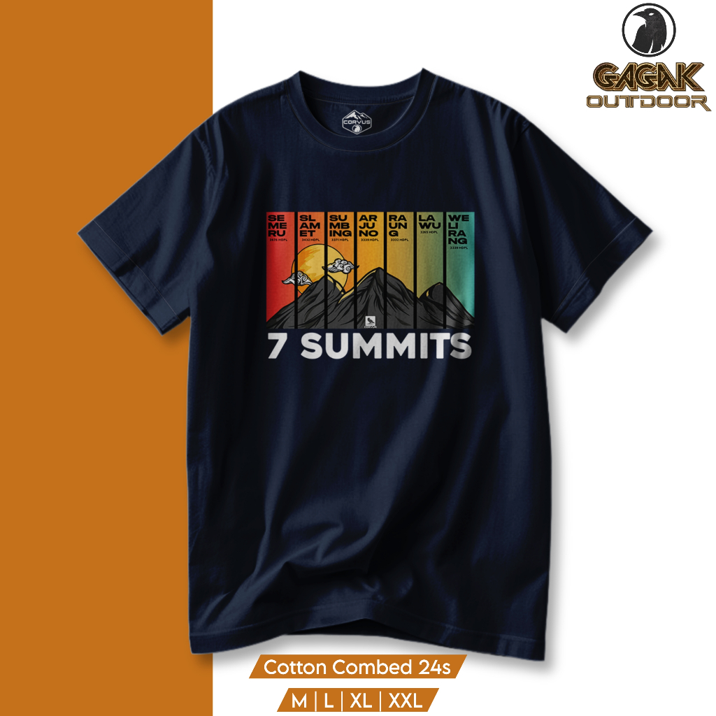 Jual kaos Pendaki Gunung Seven summits of java baju pria dan wanita ...