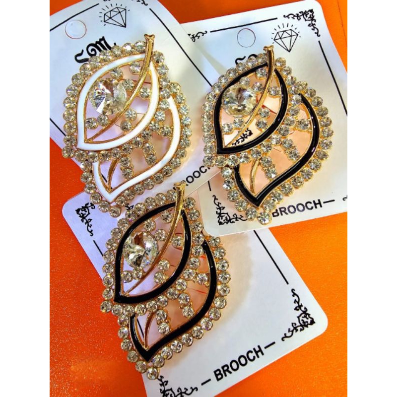Jual Bros daun cat permata Bros cantik pin hijab baru | Shopee Indonesia
