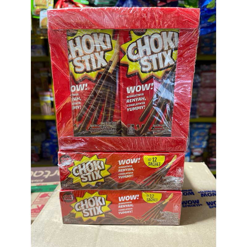 Jual CHOKI CHOKI STICK BISKUIT 24GR BOX ( ISI 12 PCS ) | Shopee Indonesia