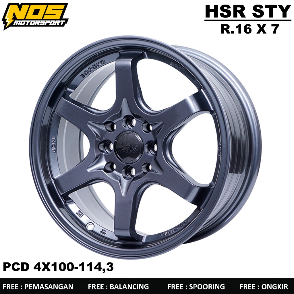 Jual Velg mobil avanza HSR STY ring 16 lubang 4 warna black chrome r16 lebar 7 | Shopee Indonesia