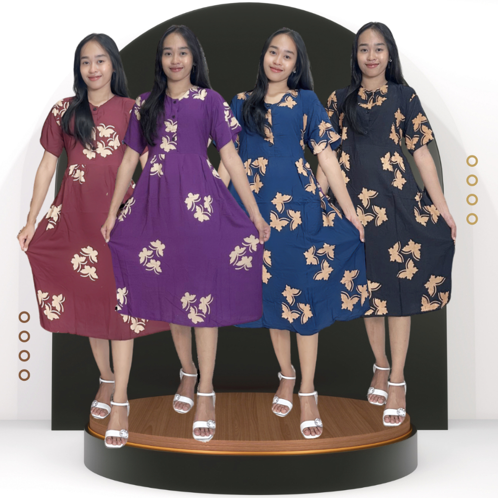 Jual Daster Jumbo Wanita Kekinian Motif KUPU-KUPU LD 130 Busui Bumil ...