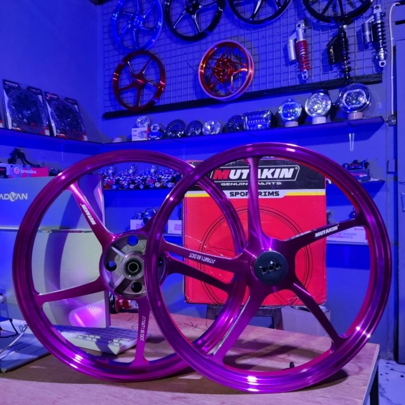 Jual Velg Mutakin 525 Ring 17 160/160 Purple Anodize Double Disc PNP MX ...