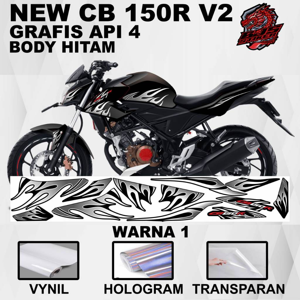 Jual Sticker Striping CB 150 r v2 New CB150r v2 api4 body gelap ( hitam ...