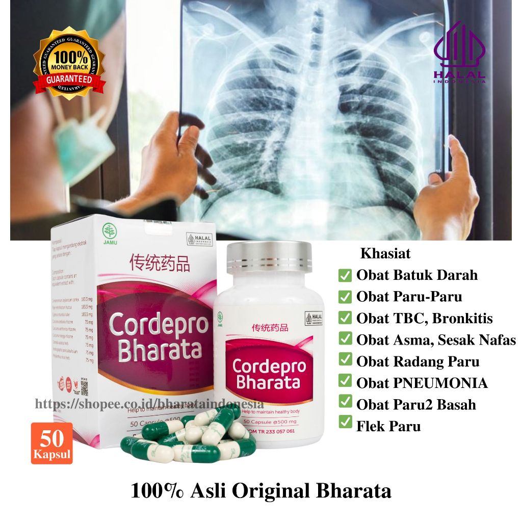 Jual Obat Batuk Berdarah Ampuh CORDEPRO BHARATA Original Obat Paru Paru ...