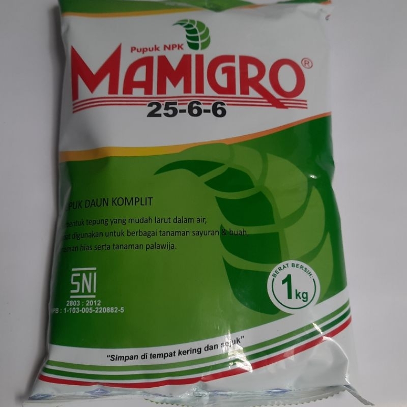 Jual Pupuk NPK Daun Komplit "Mamigro Super N" 1000 gram, 1 kg | Shopee ...