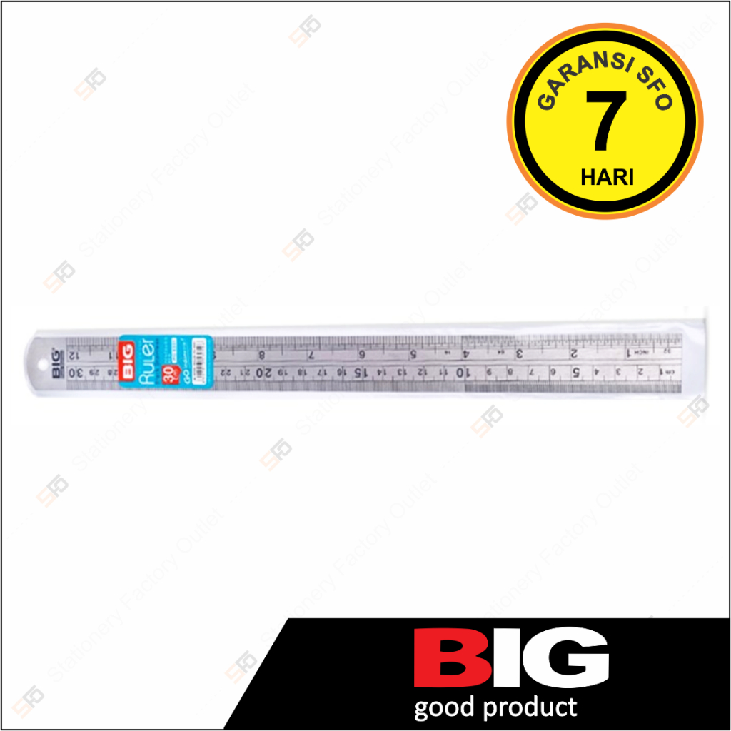 Jual Penggaris Besi Big 30 cm - 6301 - SFO Semarang Official | Shopee ...