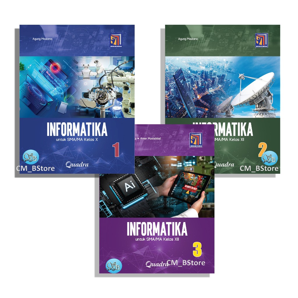Jual [Penerbit Quadra] Informatika kelas 10, 11, 12 Kurikulum merdeka ...