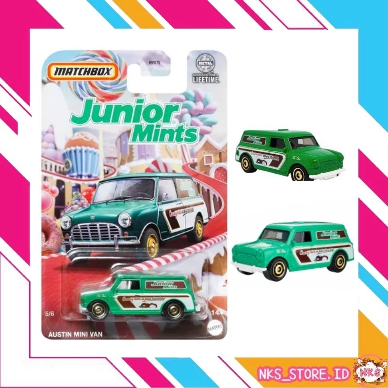 Jual Matchbox Candy Series Mobil Austin Mini Van Real Car Junior mints ...