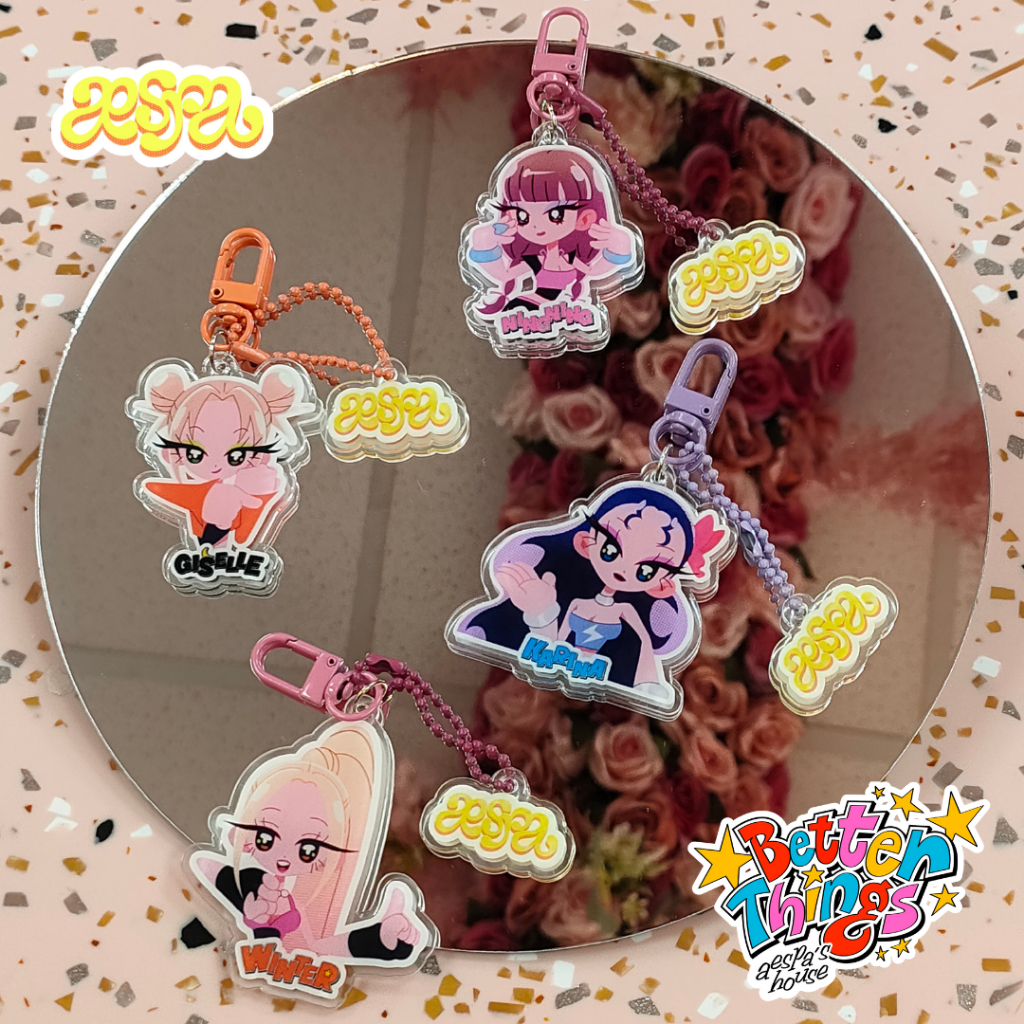 Jual Keychain AESPA Gantungan Kunci Akrilik AE - K-Pop Idol Merchandise ...