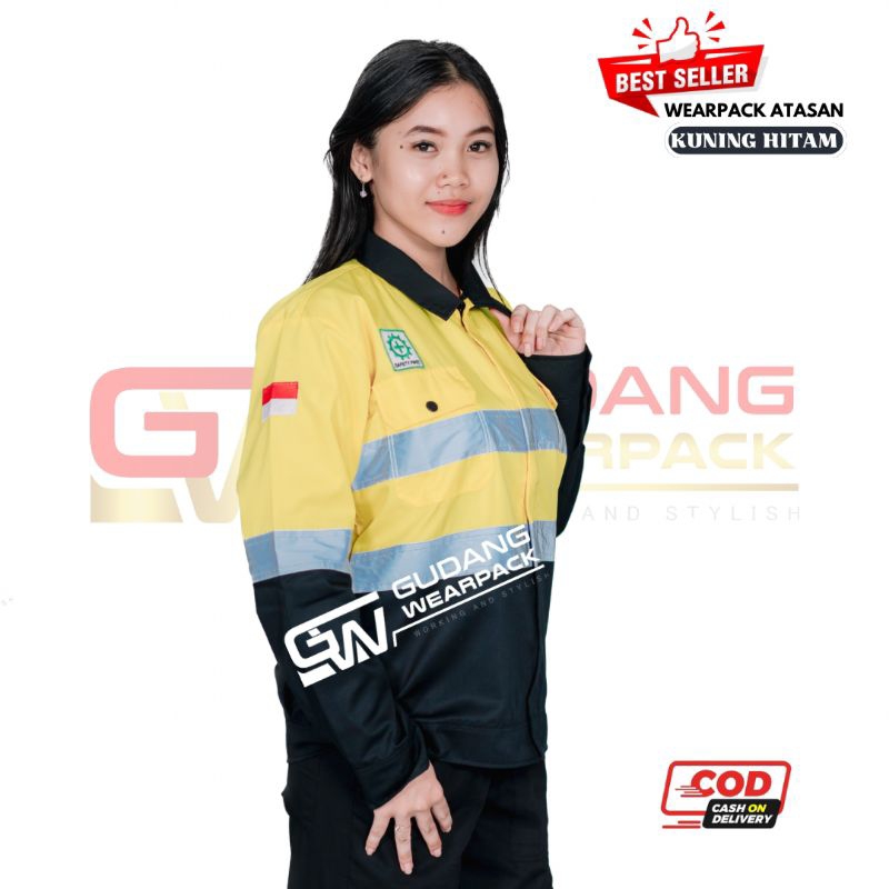Jual Gudang Wearpack - Baju Kerja Model Airflow Warna Kuning Kombinasi ...