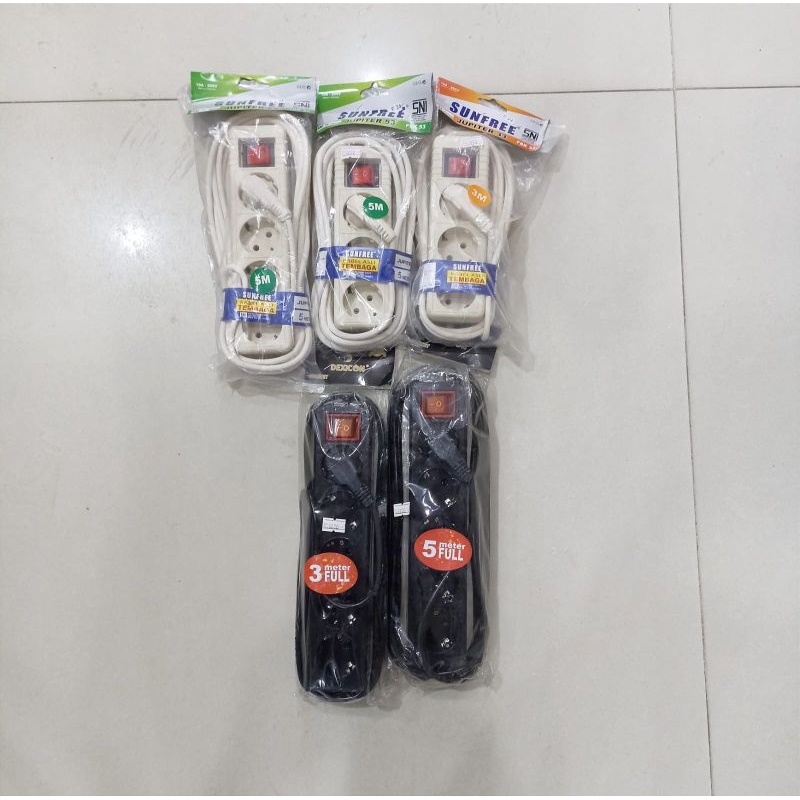 Jual Stop Kontak / Socket Jadi Dengan Panjang Kabel Dan Colokan Berbeda ...