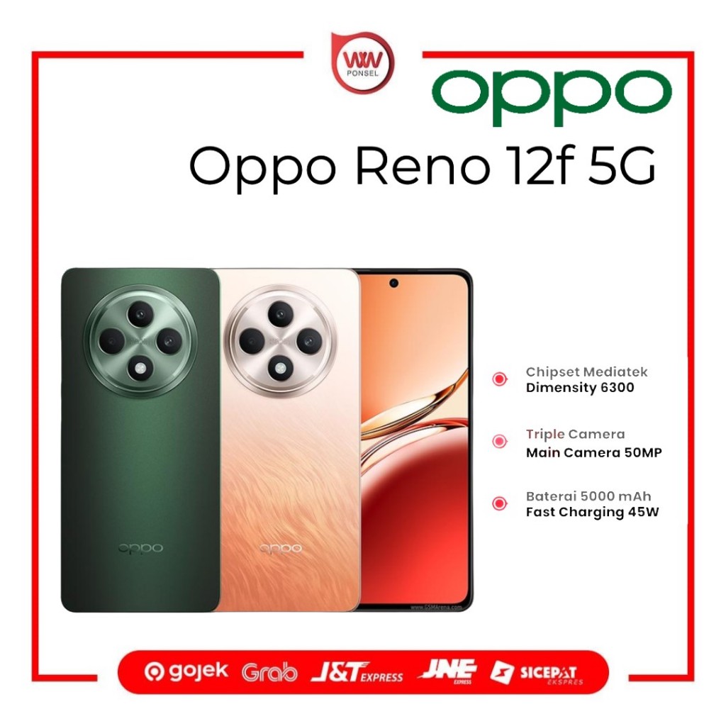 Jual Hp Oppo Reno 12F Ram 12GB Internal 256GB Garansi Resmi | Shopee ...