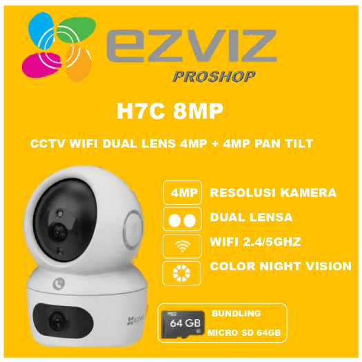 Jual Ezviz H7C Dual Lens CCTV Wifi Indoor 2K / 8mp 4mp + 4mp IP Camera ...