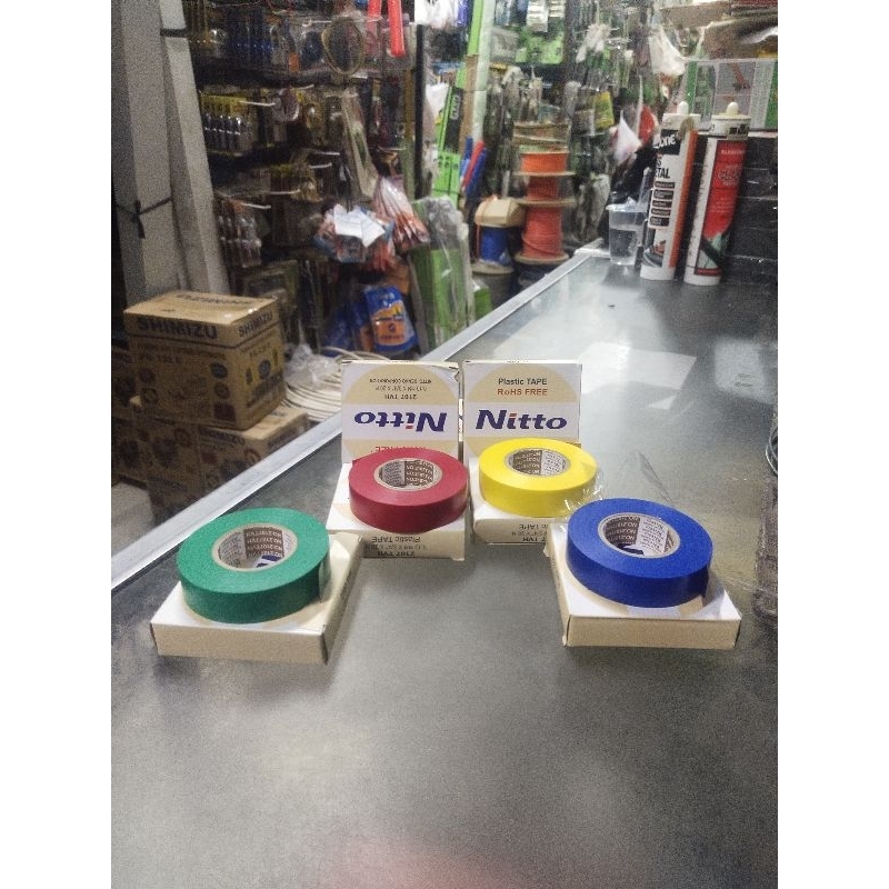 Jual Isolasi listrik nitto berwarna merah/kuning/hijau/Biru | Shopee ...