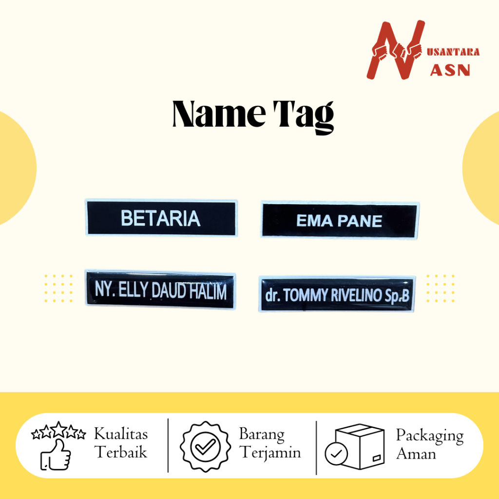 Jual Name Tag / Papan Nama Dada / Custom | Shopee Indonesia