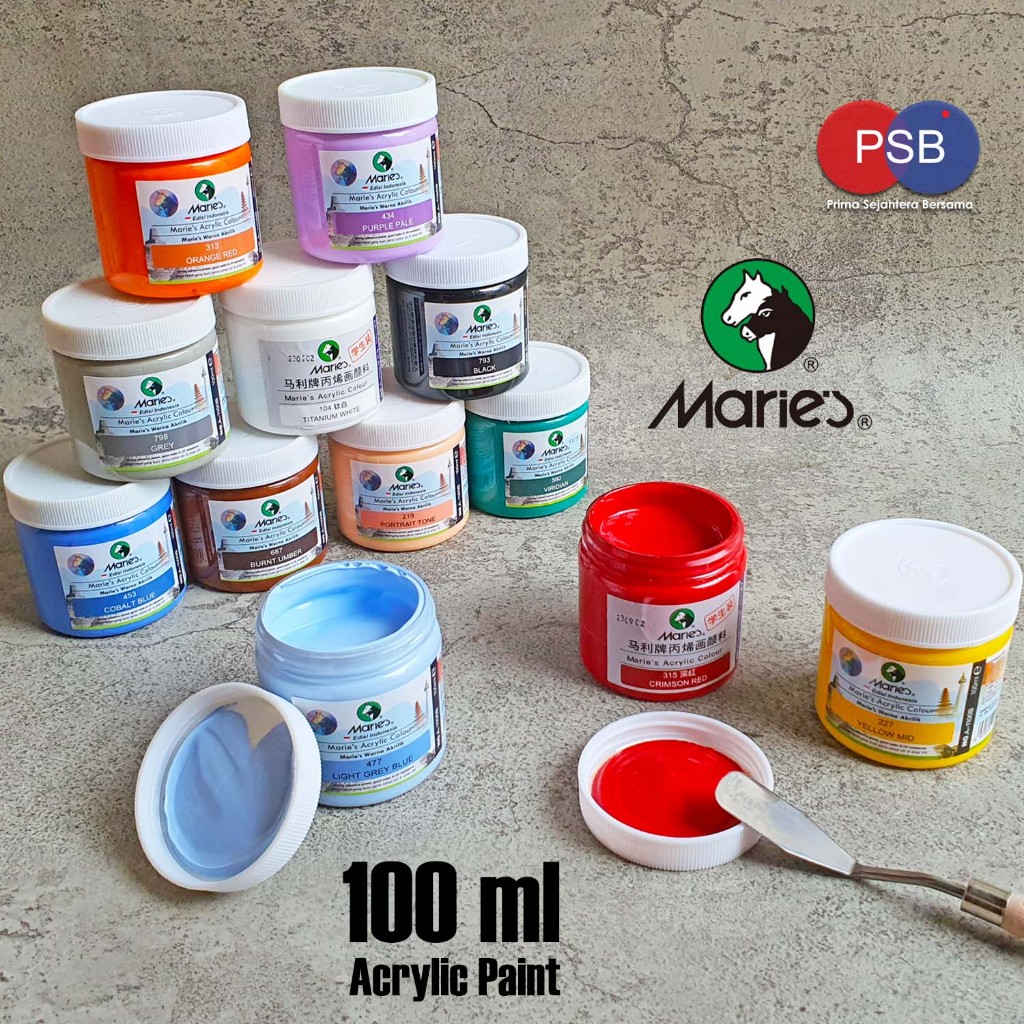 Jual Cat akrilik Maries 100 ml / Maries Acrylic Paint 100 ml | Shopee ...