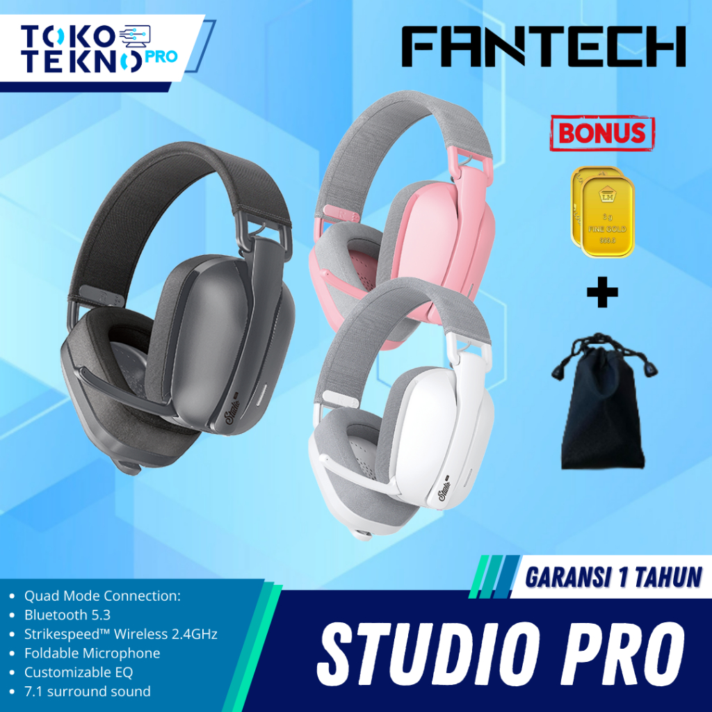 Jual Fantech Studio Pro WHG03 / WHG-03 MultiPlatform Wireless Headset ...