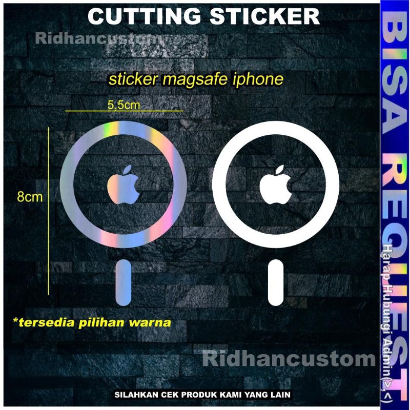 Jual [ STICKER MAGSAFE IPHONE ] CUTTING STICKER MAGSAFE LOGO HP IPHONE ...