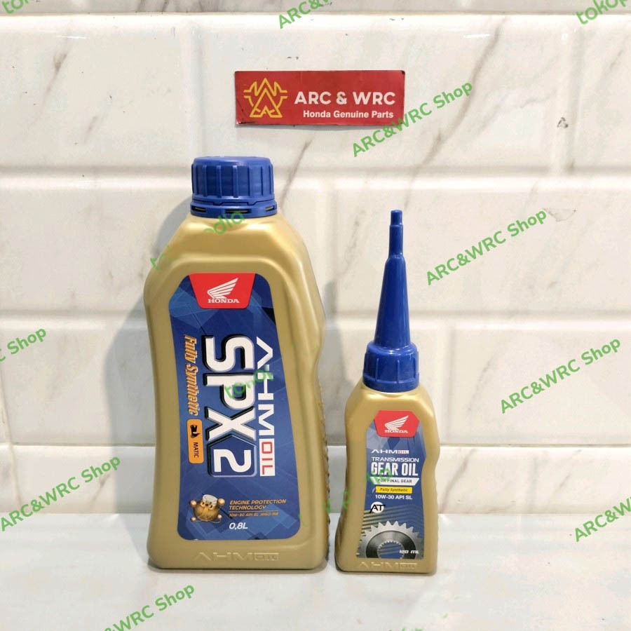 Jual Paket Oli Mesin SPX2 0,8L & Oli Gardan SPX Matic Oren Full ...