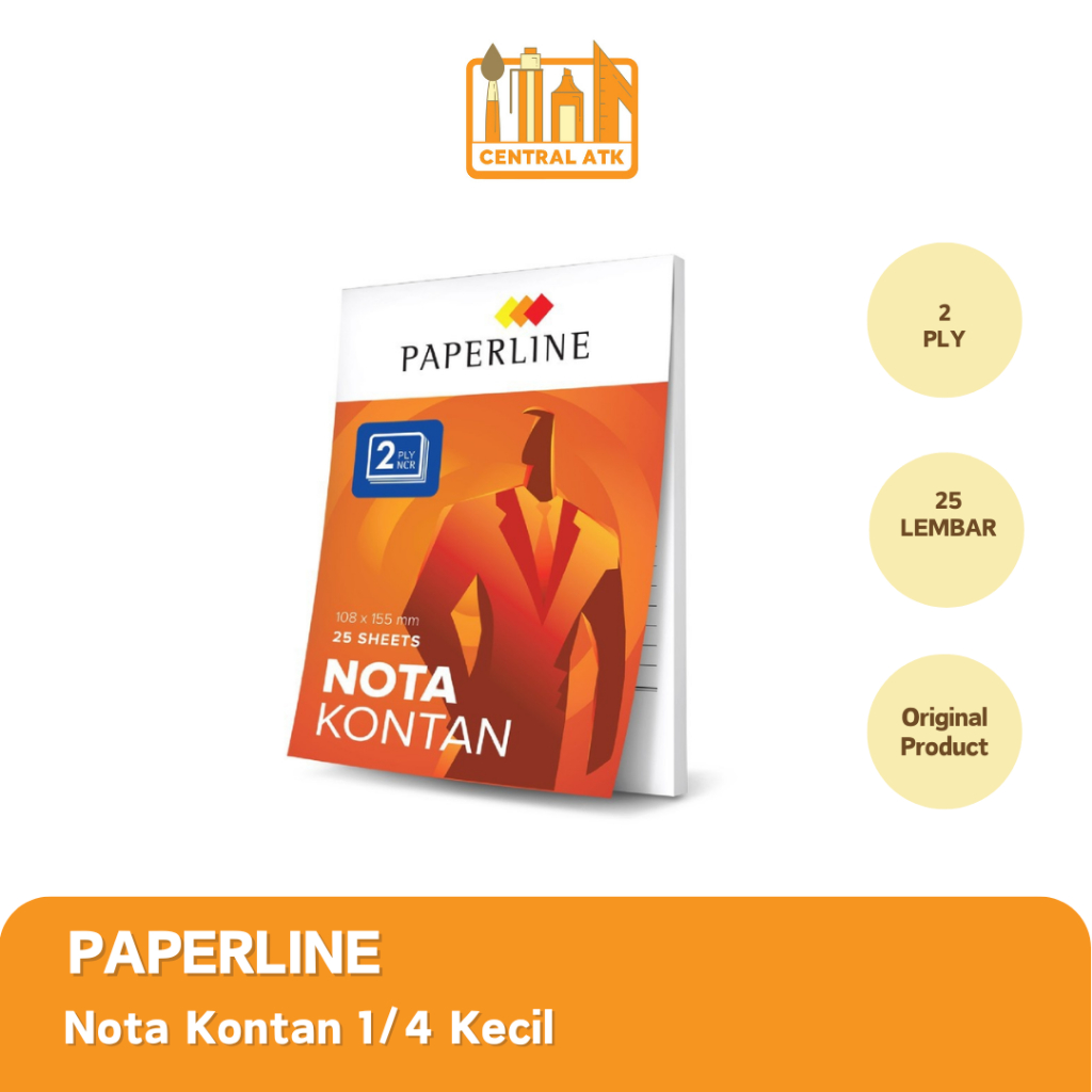 Jual NOTA KONTAN KECIL 2 PLY PAPERLINE 25 LEMBAR (1PCS) | Shopee Indonesia