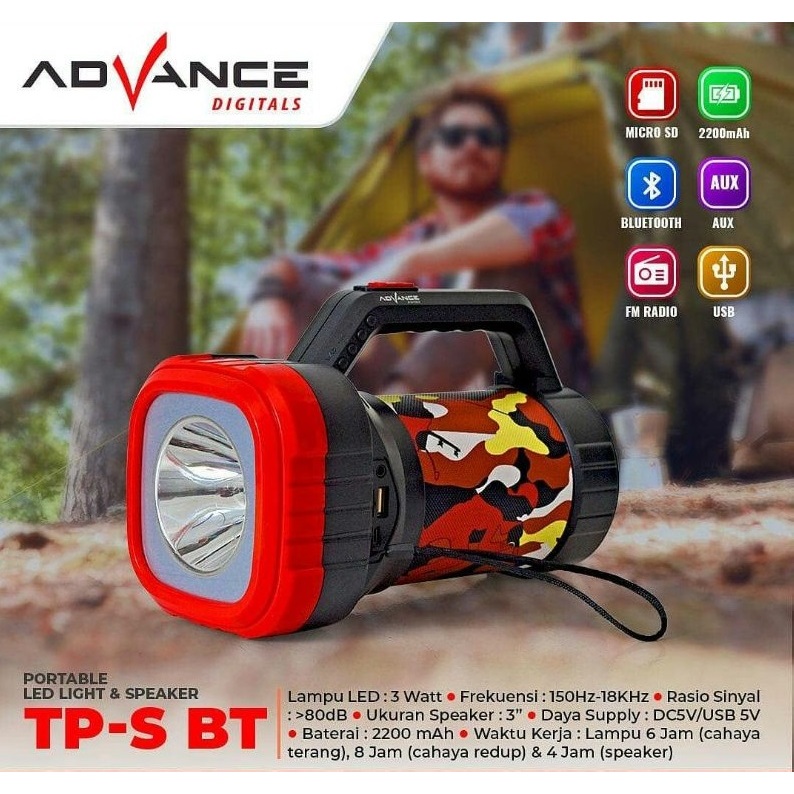 Jual Speaker Advance TP S BT plus Lampu Senter LED Portable free ...