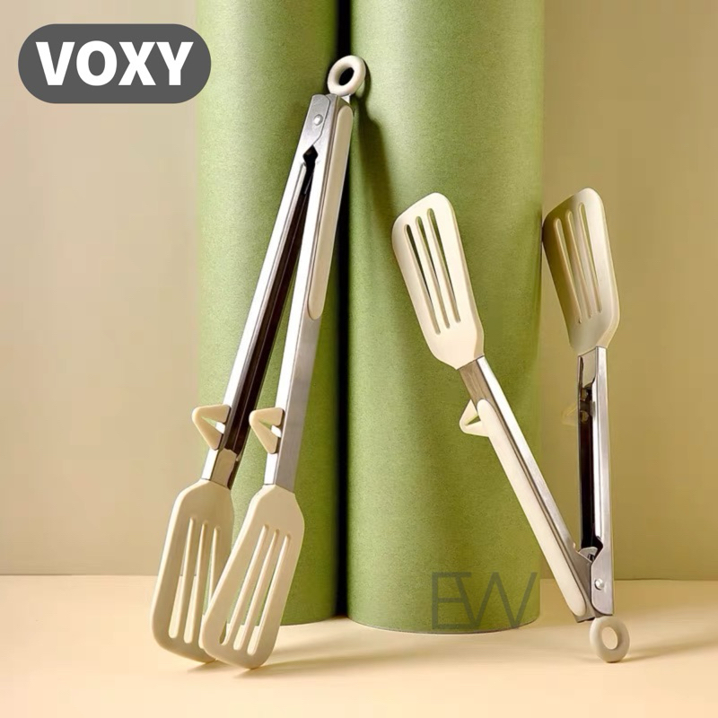 Jual VOXY Set Food Tongs Capitan Silicone Clip Tahan Panas Makanan ...
