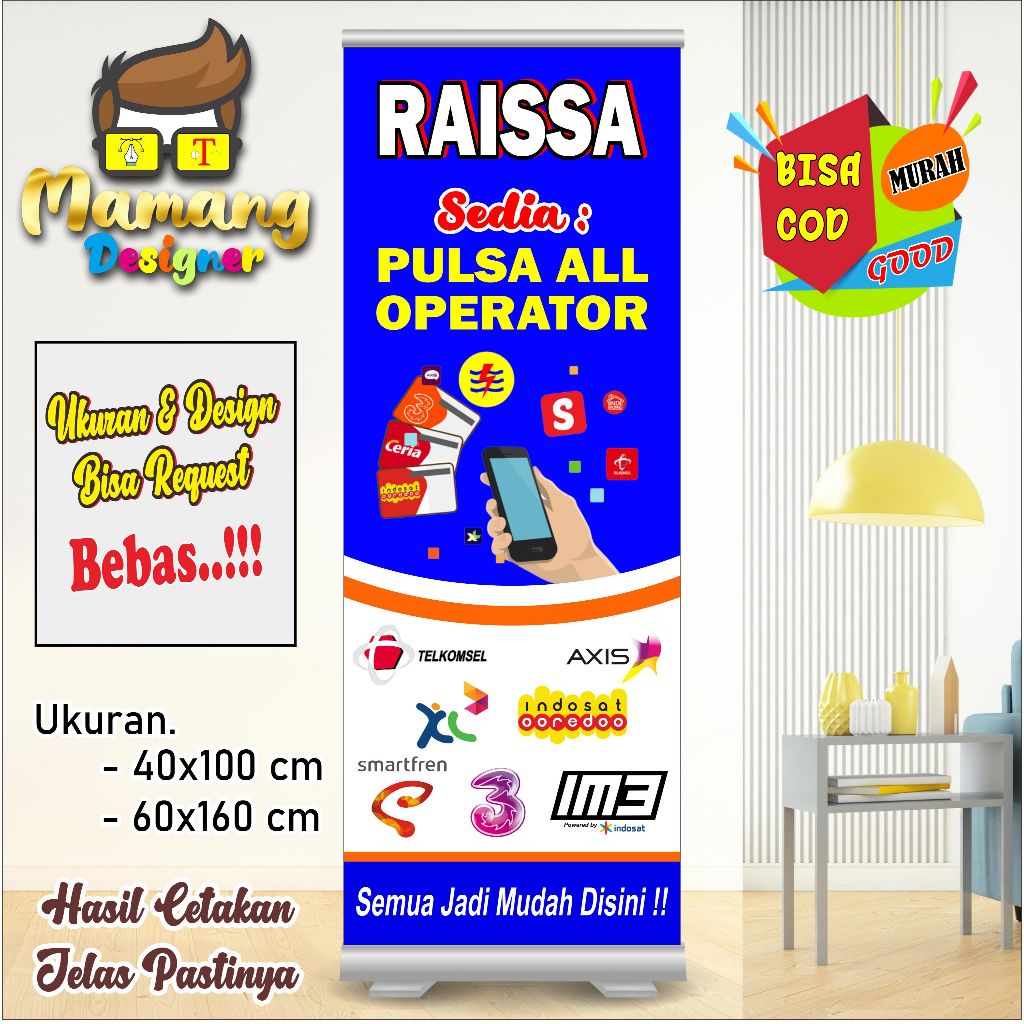 Jual Custom Banner Spanduk MMT Usaha Konter Pulsa Bagus Keren bb ...