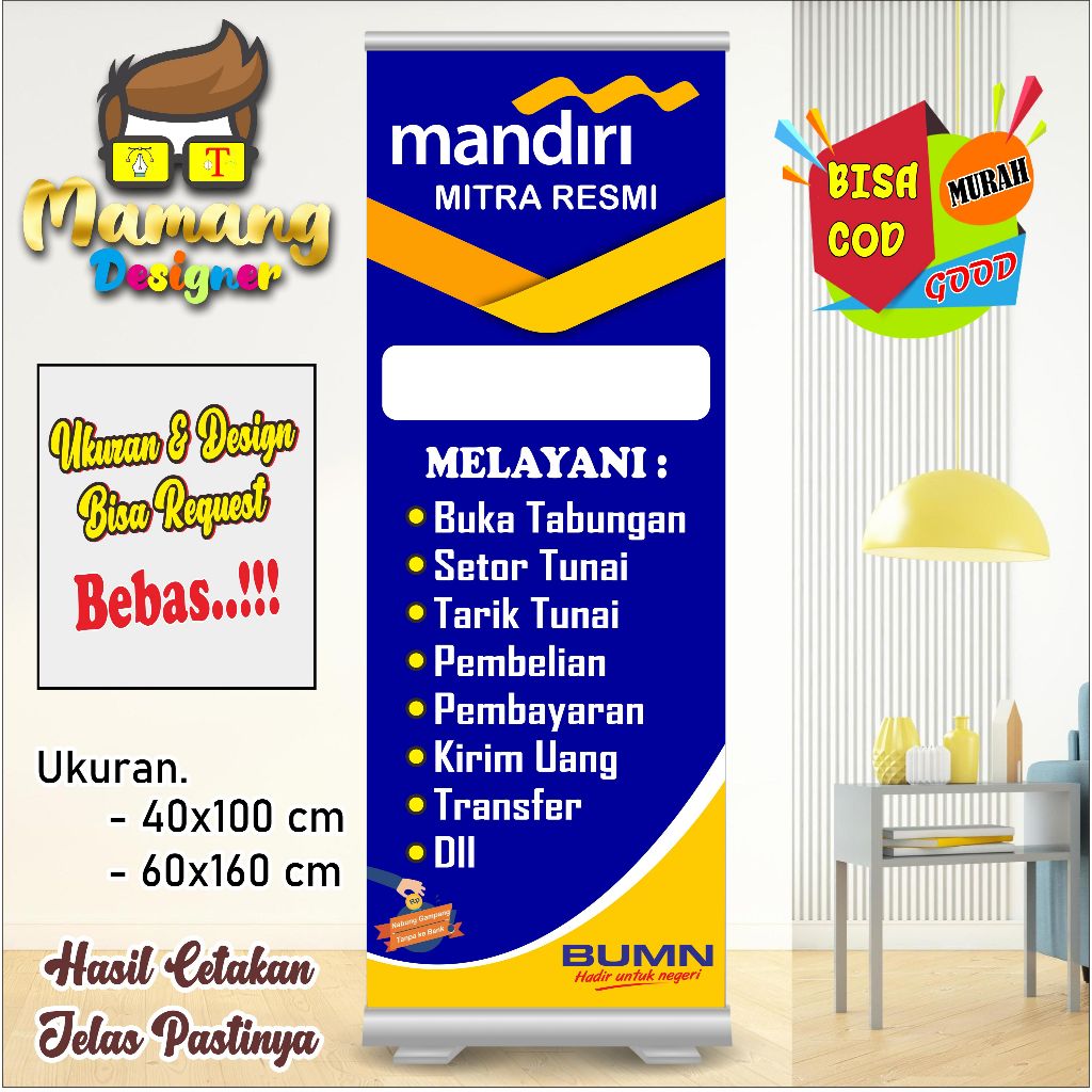 Jual Custom Spanduk Banner MMT Toko Agen Mandiri Bagus Keren bb ...