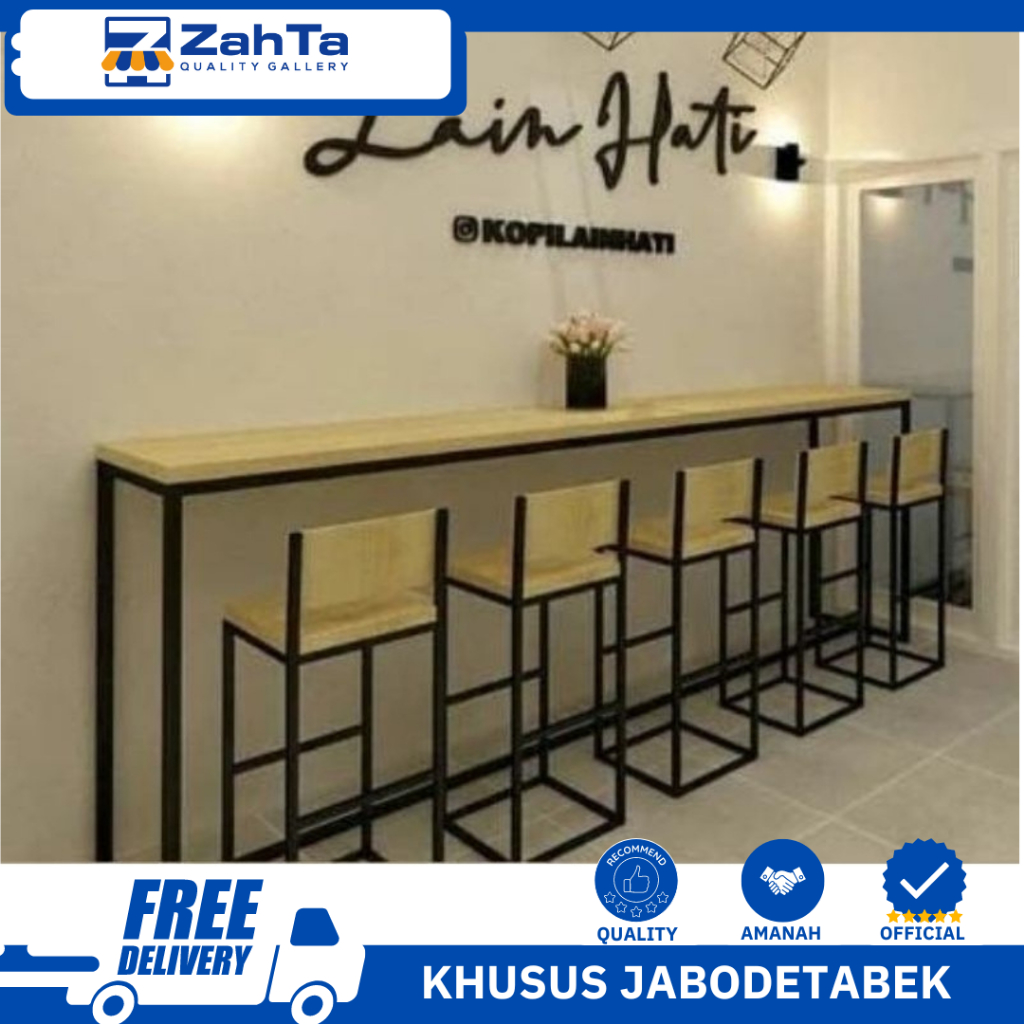 Jual ZAHTA - MEJA MINI BAR MEJA PAKET KURSI CAFFE | Shopee Indonesia