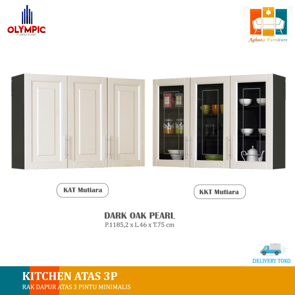 Jual Olympic Kitchen Set Atas 2 Pintu 3 Pintu / Rak dan Cabinet Dapur ...