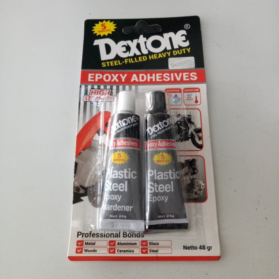 Jual DEXTONE Epoxy Adhesives 5 MENIT 48 GR - Plastic Steel Lem Besi ...